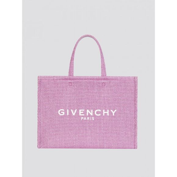 Givenchy | Bags | Givenchy G Tote Raffia Bag Violet Pink | Poshmark
